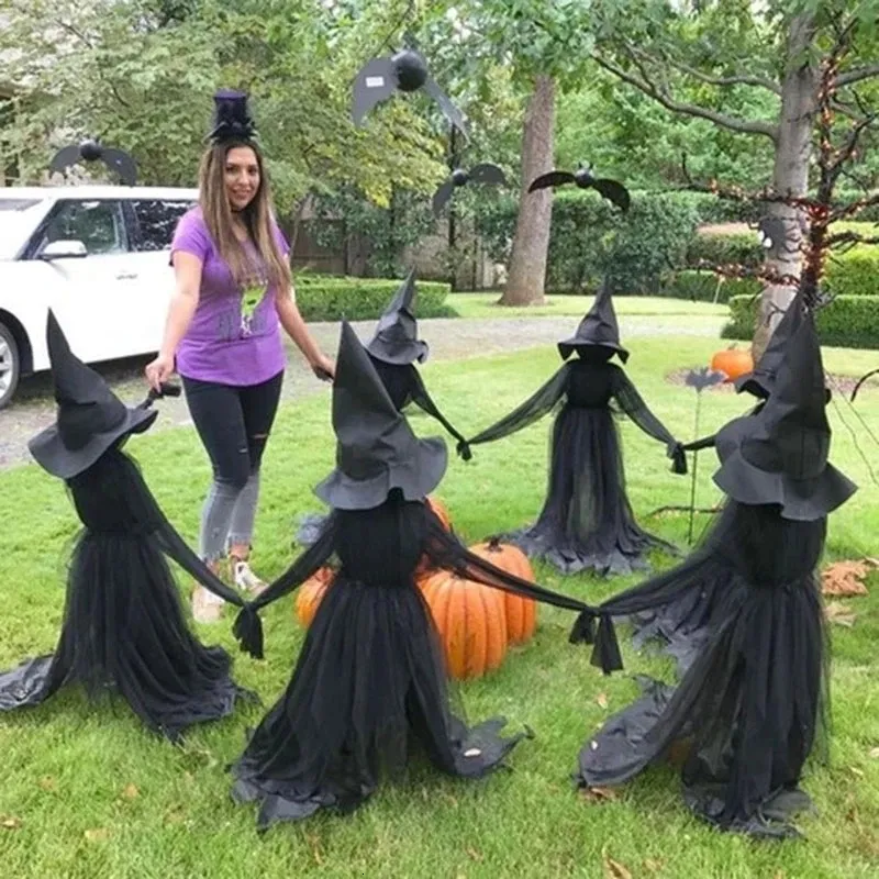 Spooky Halloween Witch Mask Party City Large Light Up Holding Hands Wrist Witches For Home Yard Lawn And Garden Decorations 230802 From Bong09 20.31 DHgate.Com