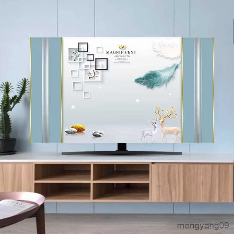 Decorative TV Dust Cover - Custom Fit 32-85 Inch Screen Protector ...