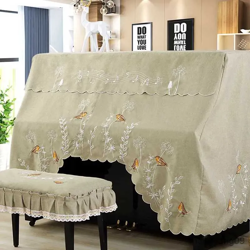 Romantic Piano Cover Set - Full Piano & Stool Cover, Dust-Proof Lace ...