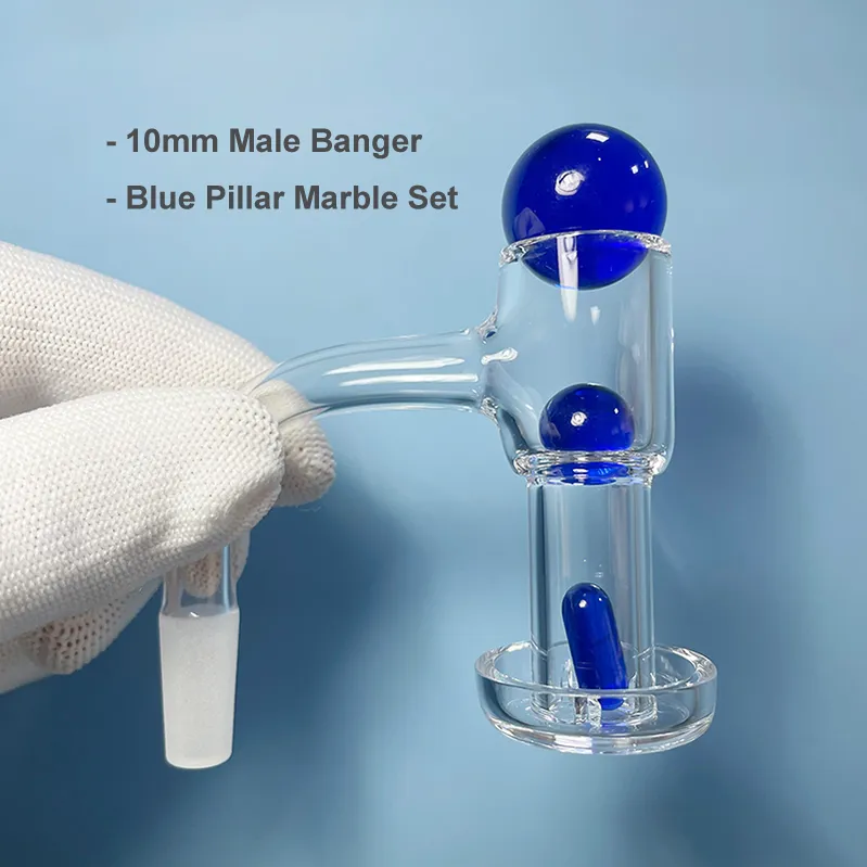 Marble Carb Cap Spinning Pillar Set Forth 20mm Full Weld Terp Slurper ...