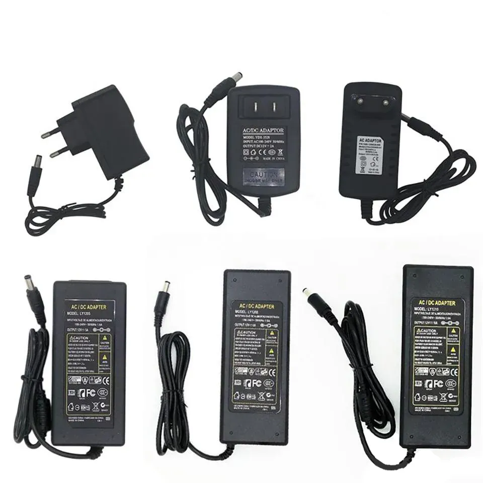 AC To DC Ac To Dc Transformer Power Adapter 12V, 1A 20A, EU/US/UK/AU ...