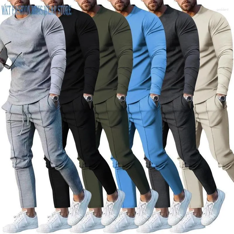 DHgate.com:Mens Two-Piece Tracksuit: Polyester Solid Color Casual Long ...