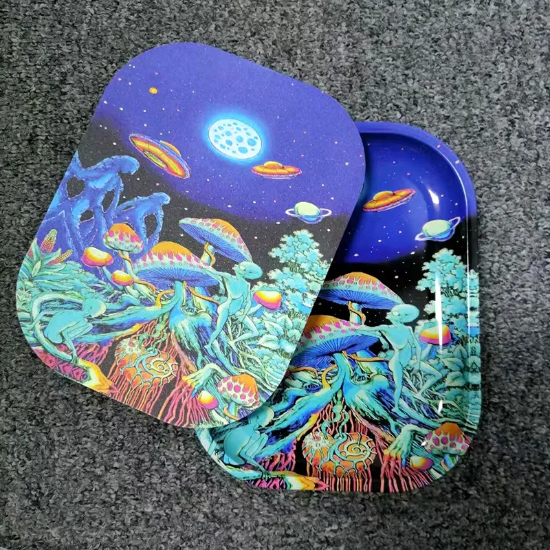 Cigarette Rolling Trays With Magnet Lids Metal Tray 180*140mm Tin Plate ...