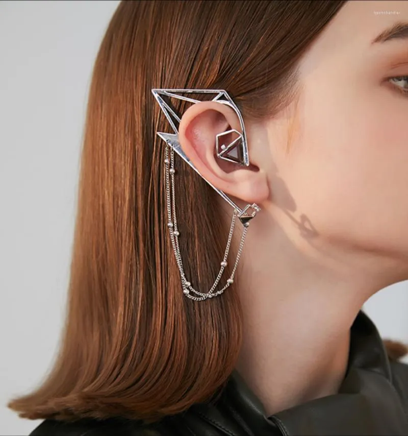 Trendy Geometric Ear Cuff - Fashion Hook Earrings, Halloween Party Jewelry, Single Right Ear ...