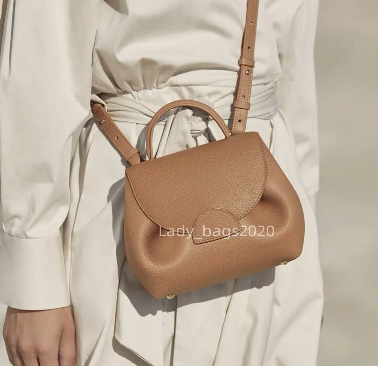 Paris Numero Dix Half Moon Bag, 5A Full Grain Cyme Tonca Textured UN ...