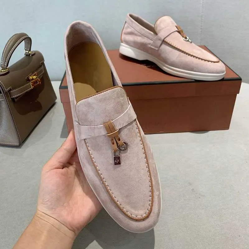 Loropianoshoe for Leather Lp Women Slip-on Shoe Flat Bottomed British ...