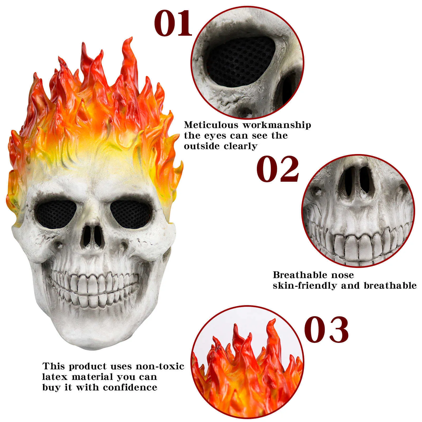 Ghost Rider Skull Blue