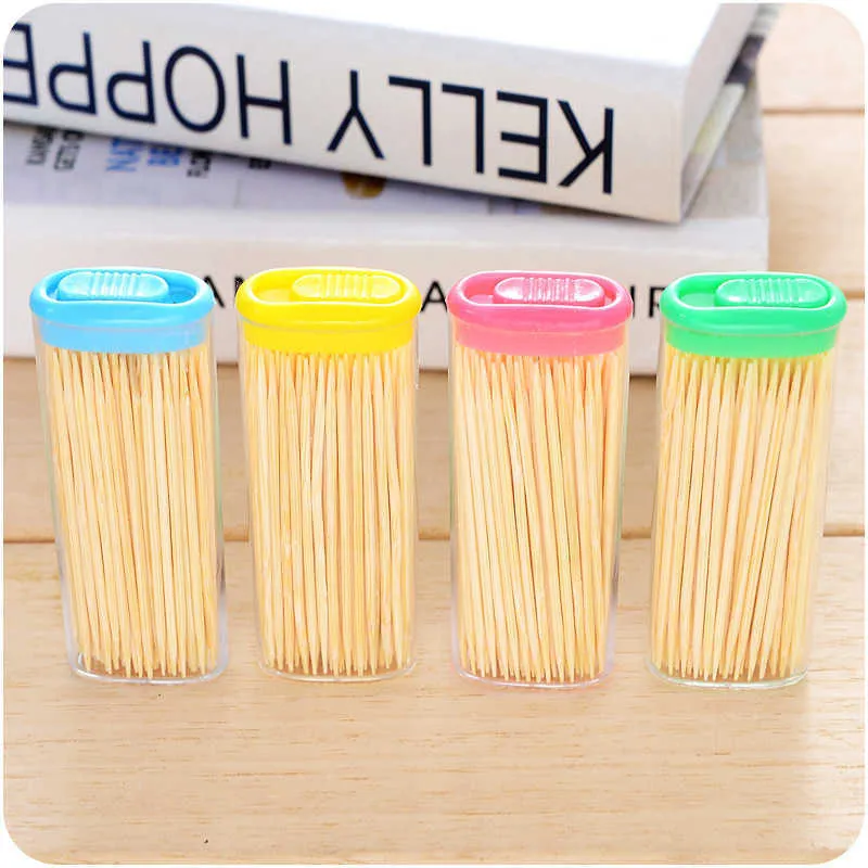 DHgate.com:Portable Bamboo Toothpick Holders: 2-Pack Disposable Non ...