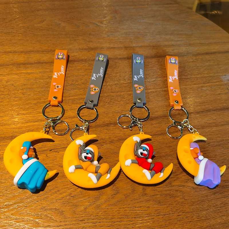 DHgate.com:Cute Cat and Mouse Keychain Bag Pendant Push Doll Machine ...