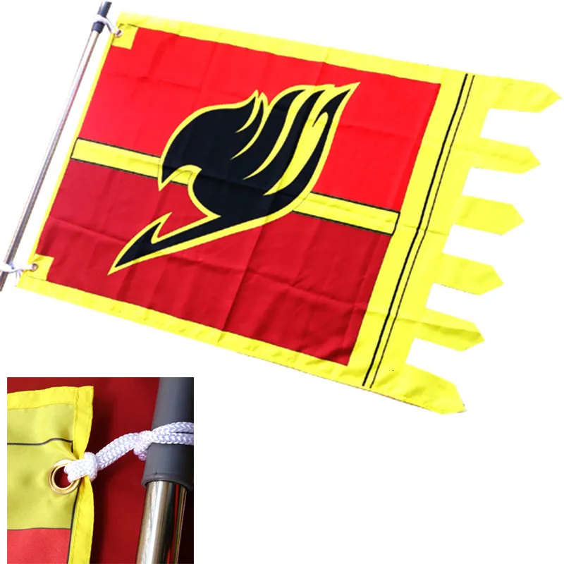 Anime Fairy Tail Natsu Dragneel Guild Cosplay Multicultural Flag Banner ...