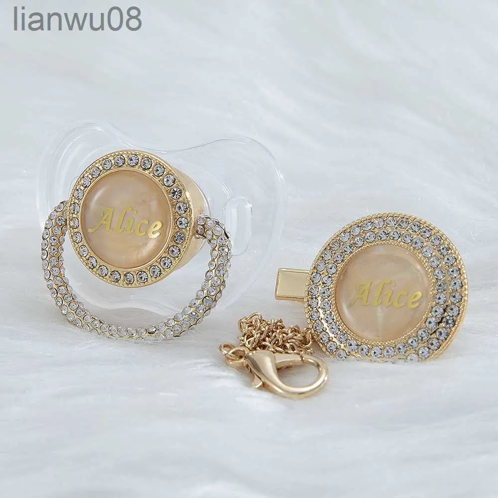 DHgate.com:Custom Name Transparent Full Bling Pacifier and Pacifier ...