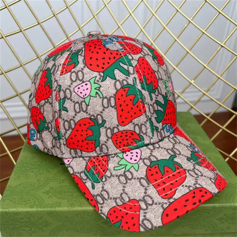 2023 Strawberry Baseball Designer Hats Versatile Sports Style For ...