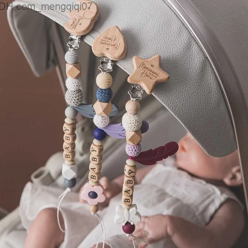 DHgate.com:Personalized Baby Pacifier Chain with Feather, Handmade Baby ...