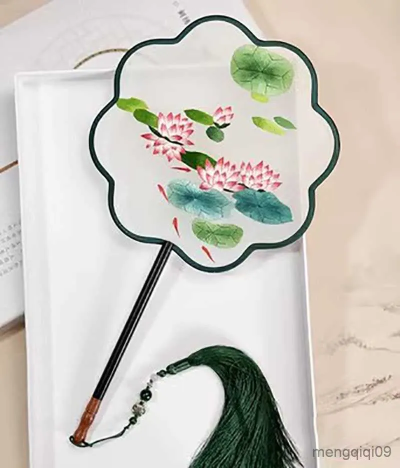 DHgate.com:Exquisite Double-Sided Suzhou Embroidery Chinese Palace Fan ...