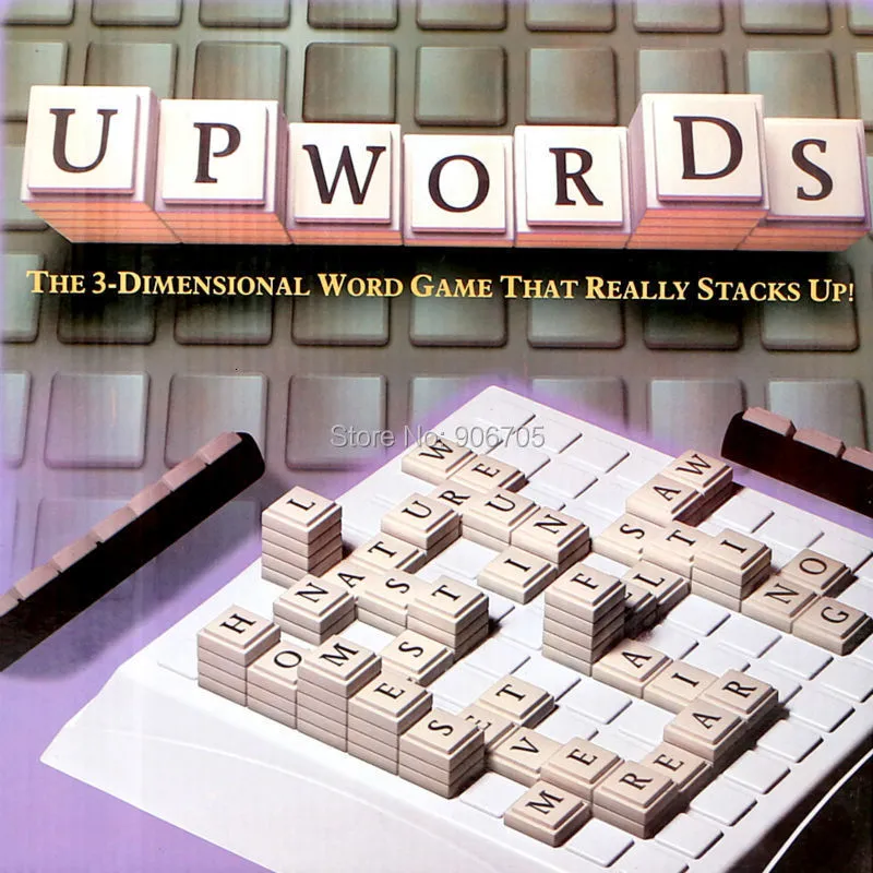 Classic Upwords Game - 3D Word Stacking Fun! Family Board Game for All ...