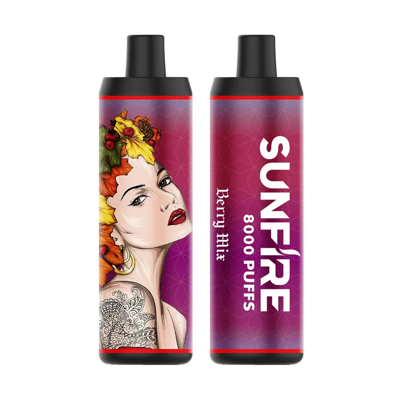 Original Sunfire 8000 Puffs Disposable E Cigarette Dtl 18ml Prefilled