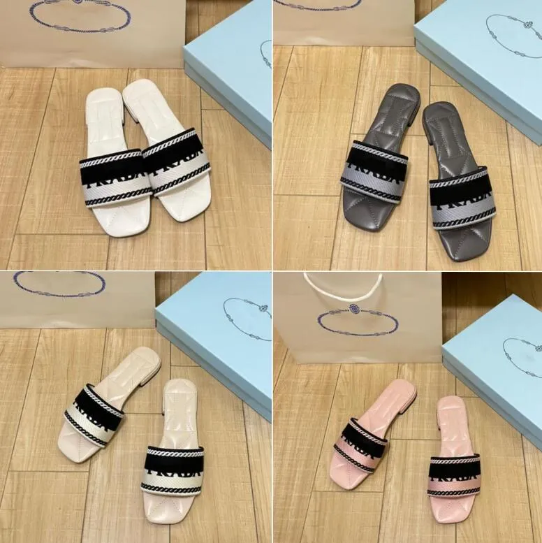 Designer Luxury Flat Slippers Womens Triangular... From Beat_66shoe ...