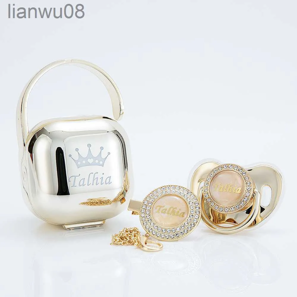 DHgate.com:Custom Metallic Gold Bling Pacifier Set: BPA-Free Luxury ...