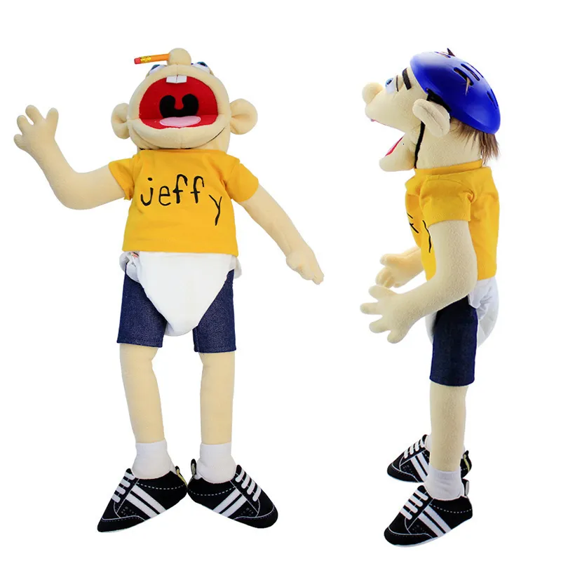 Large 60cm Jeffy Puppet With Hand Rod Plush Toy Educational Gift For ...