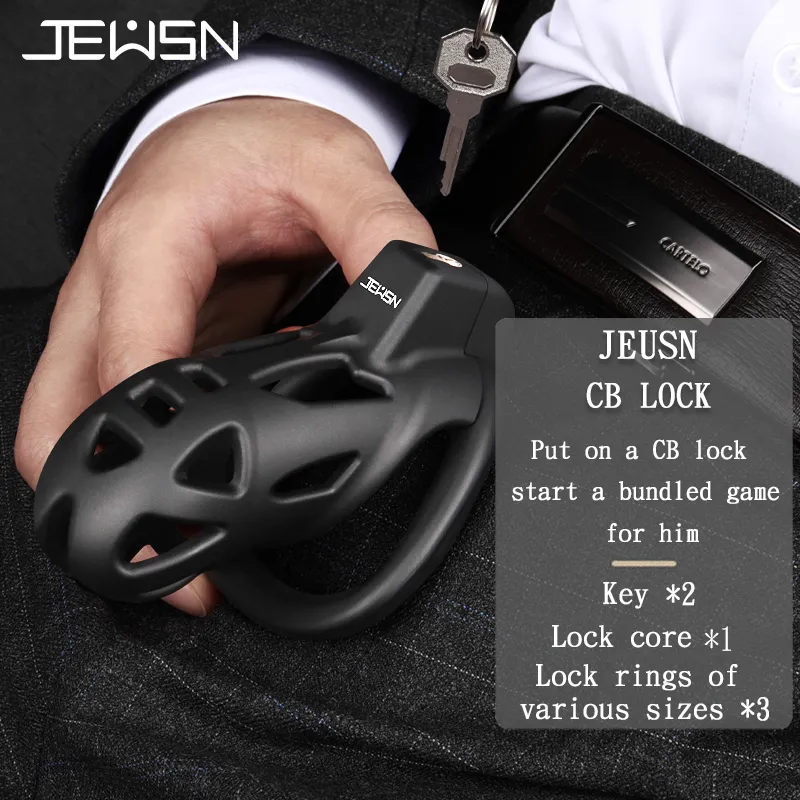 Jeusn Male Chastity Device: Discreet Cock Cage For Men Includes 3 Sizes ...