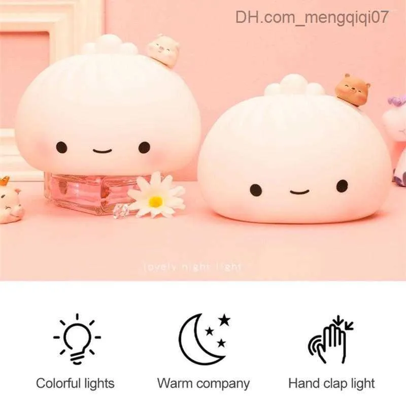 DHgate.com:Cute Dumpling LED Steamed Bun Light Mini Touch Kawaii ...