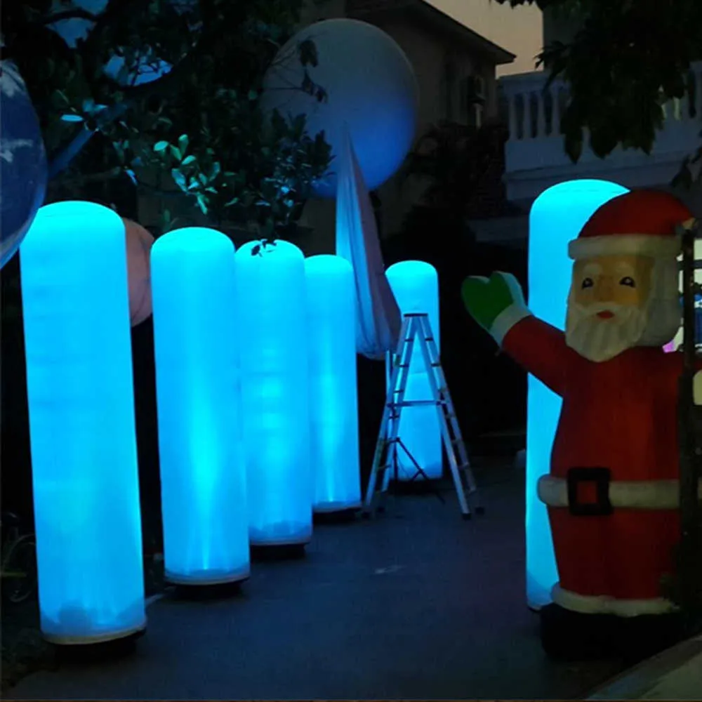 2m High Led Inflatable Column Prism Lighthouse with Blower for ...