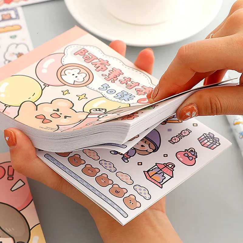 Wholesale Adhesive Stickers 50 Sheets Unrepeated Patterns Decorative ...