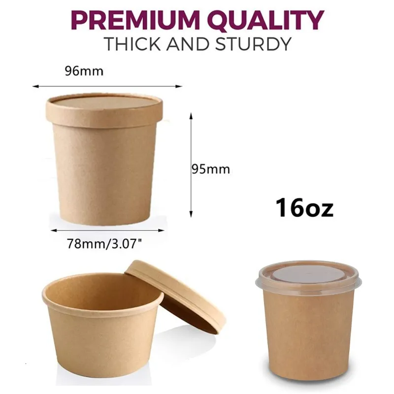 DHgate.com:Disposable Kraft Paper Takeout Containers with Lids, 2550 ...