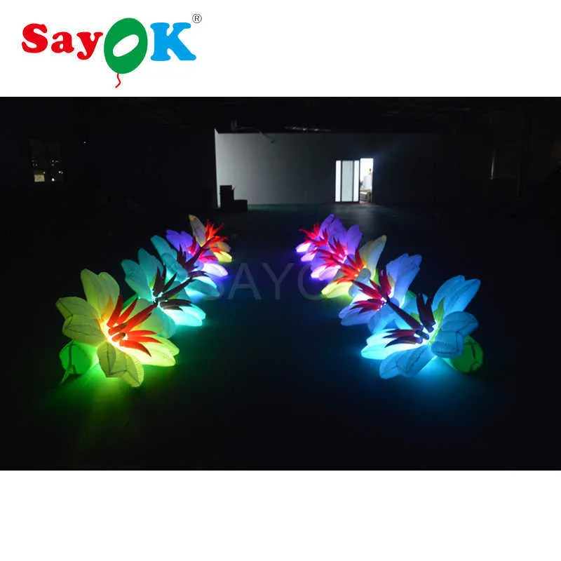 DHgate.com:5-10m Long Inflatable Flower Chain Lighting Decoration for ...