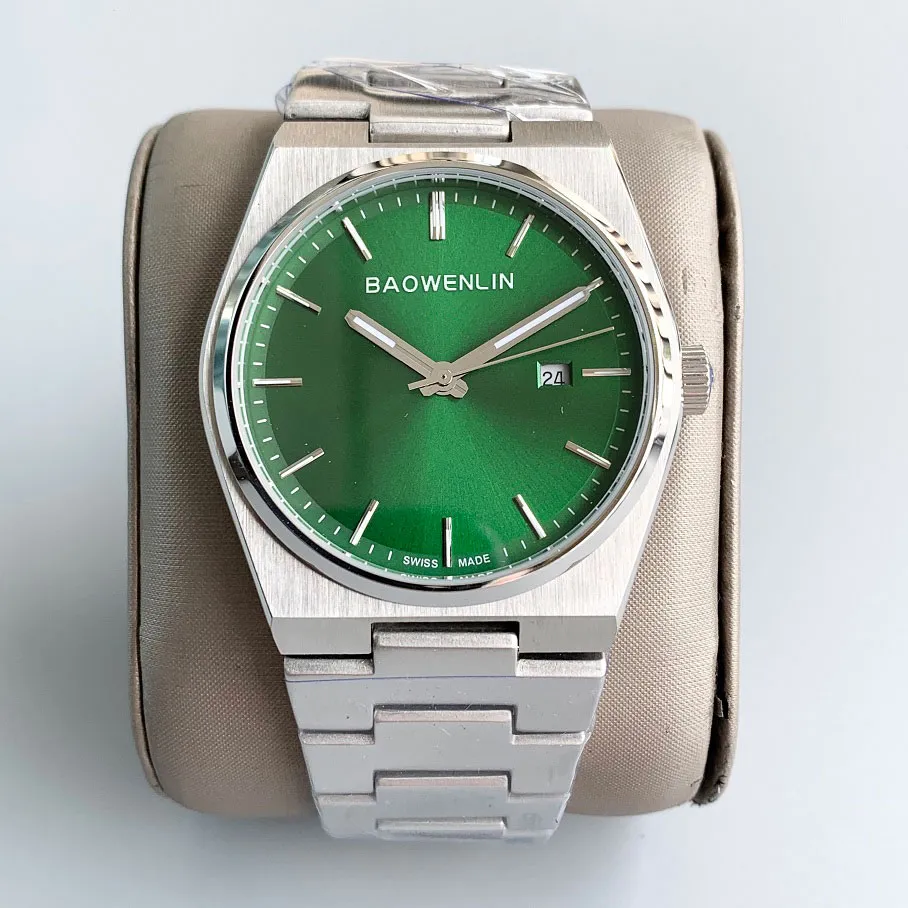 Mens Luxury Watches: 40mm Wrist Watch With Sky Blue Dial, Refined Steel ...