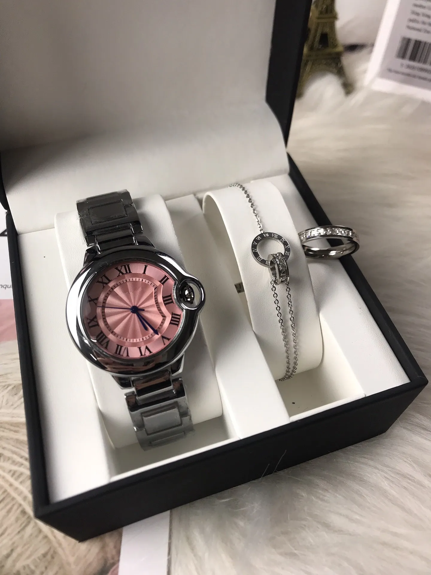 DHgate.com:Classic Blue Balloon Womens Watch Set with Ring and Bracelet ...