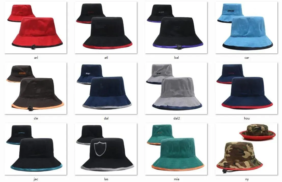 Colorful Football Bucket Hats With Buckets Team Mix Match Order For ...