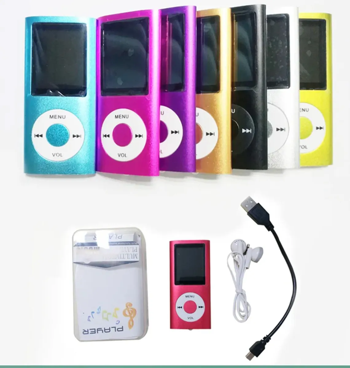 MP4 Players Slim 4TH Gen 1.8 LCD Video Radio FM Player Support 64GB ...