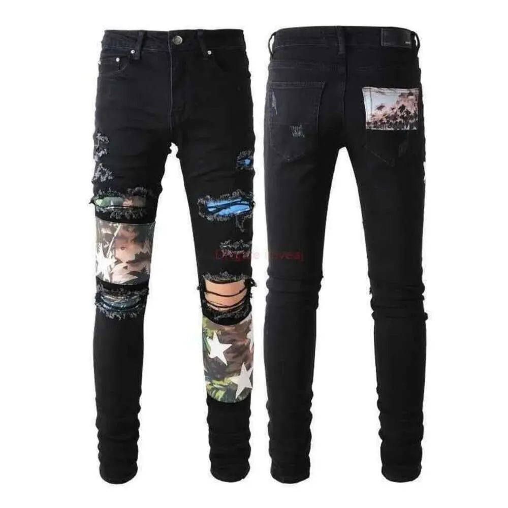 DHgate.com:Mens Black Denim Jeans, Slim Fit, Patched Star Patch ...