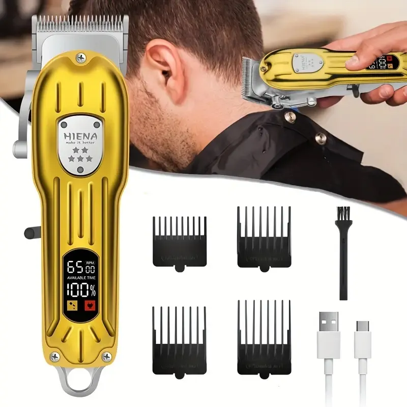 Rechargeable Professional Hair Clipper Set with Digital Display - Full ...