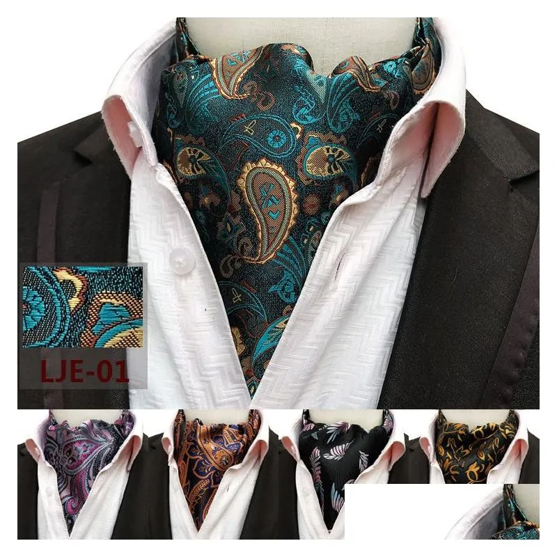 Mens Paisley Silk Cravat: Retro British Style Cummerbunds Ties For ...