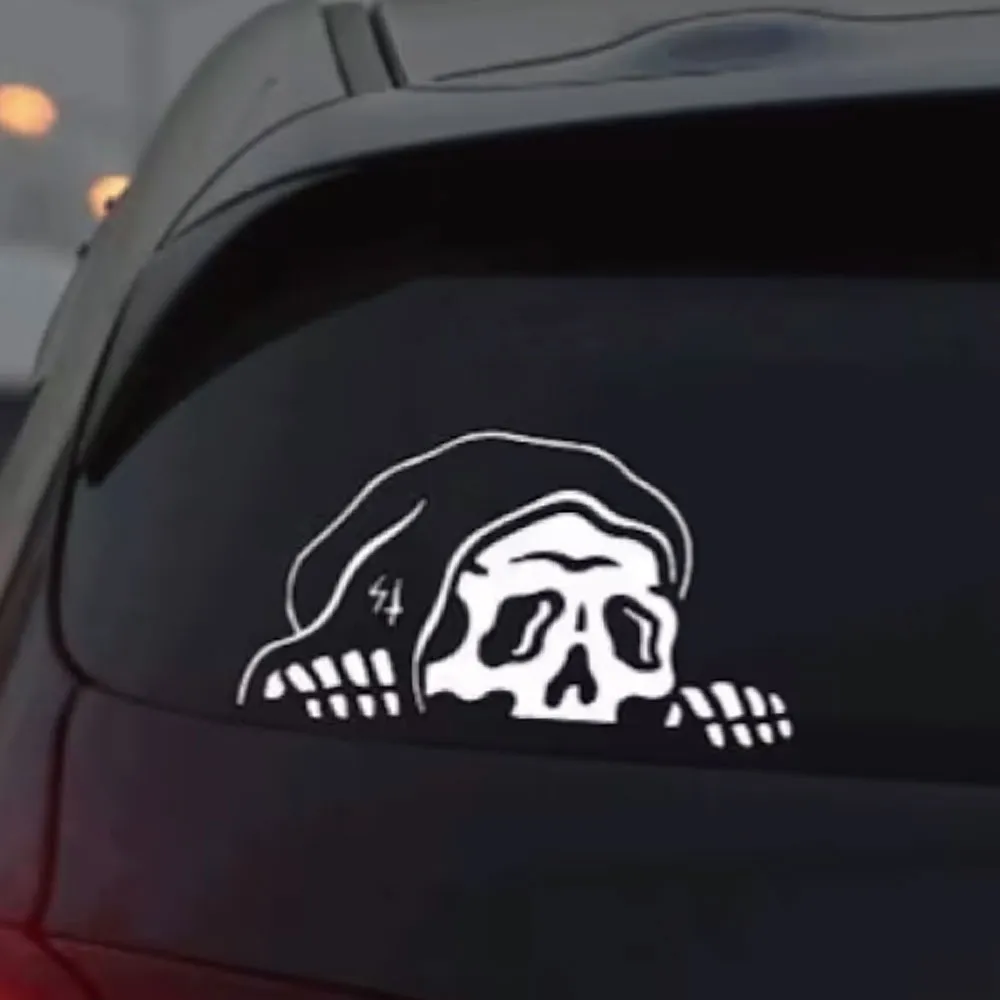 Halloween Halloween Scary Peep Skeleton Car Sticker Decoration - Die ...