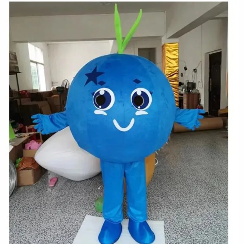 New Cartoon Blue Blueberry Mascot Costume Fur Set for Halloween ...