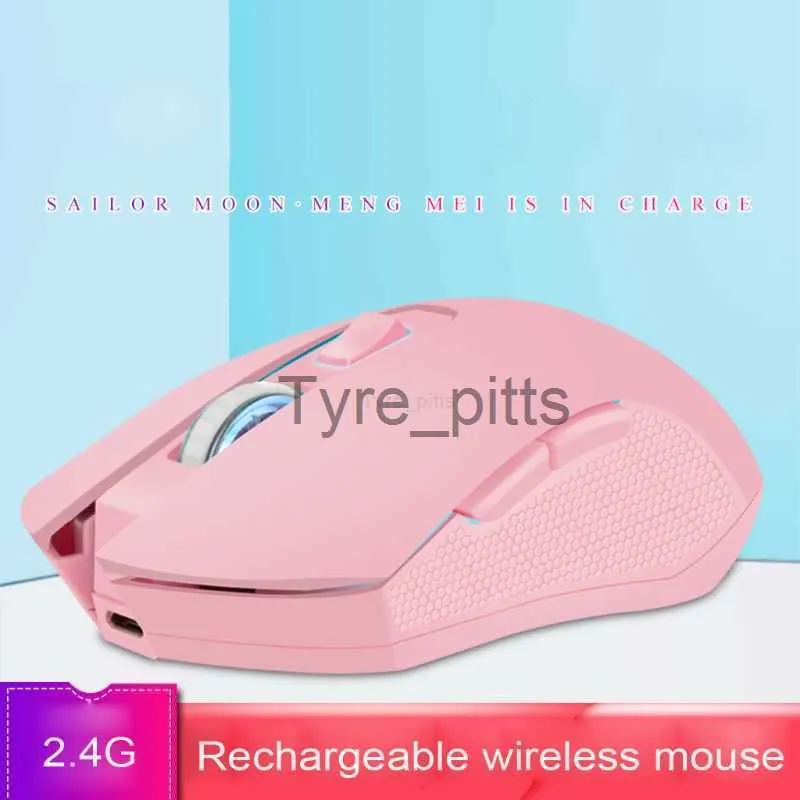 Pink Silent LED Wireless Gaming Mouse, Ergonomic 1600 DPI 2.4G USB ...