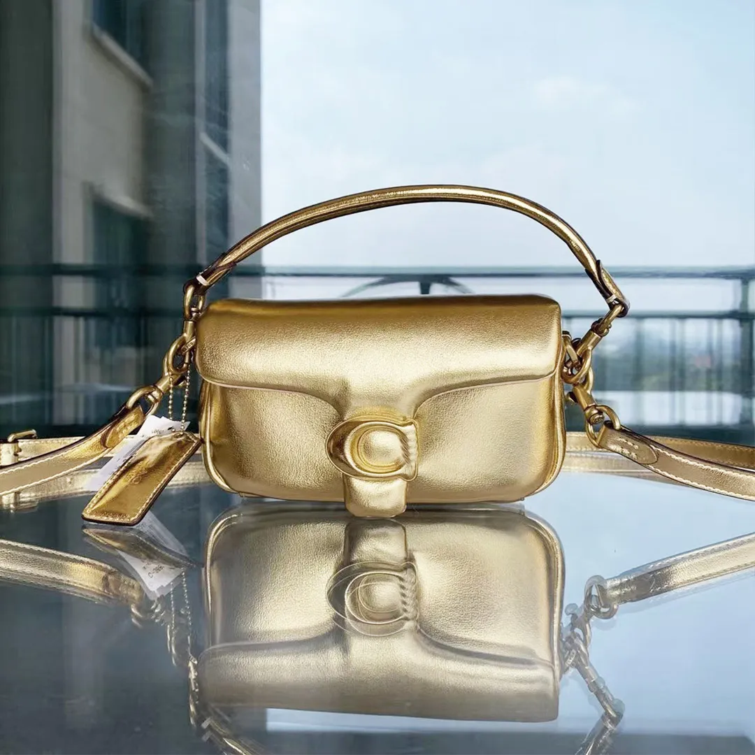 Luxury Cloud Clutch Bag - Women's Gold Leather Shoulder Bag, C Logo ...