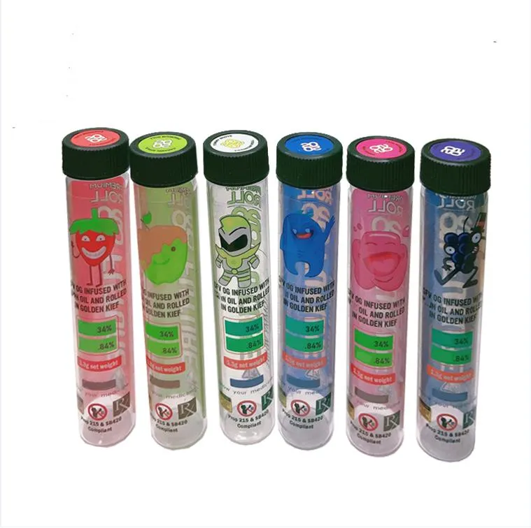 DHgate.com:Clear Glass Pre-Roll Tubes with Stickers, 115mm, for 1 Gram ...
