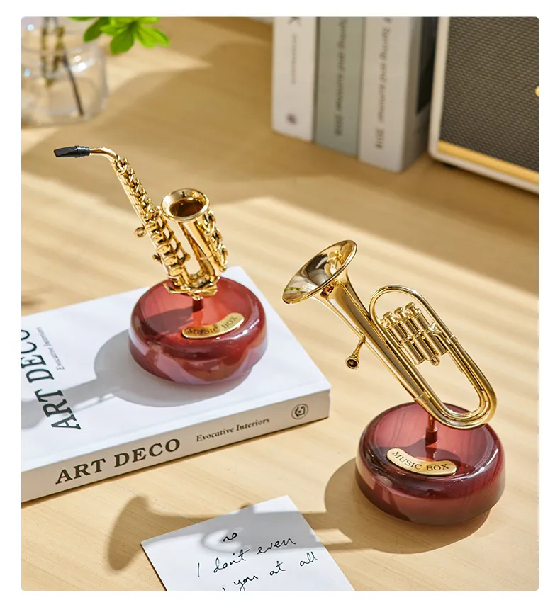 Exquisite Miniature Musical Instrument Music Box Home Decor Figurine ...