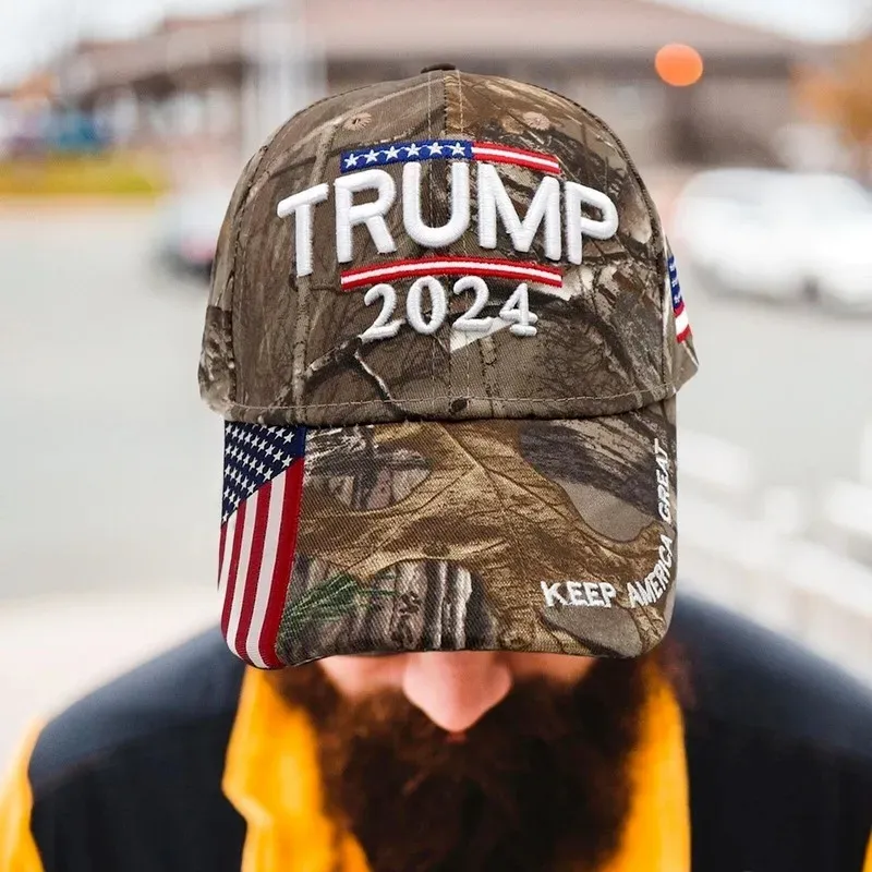 Donald Trump 2024 Hat Camouflage Baseball Cap USA Flag Make America ...