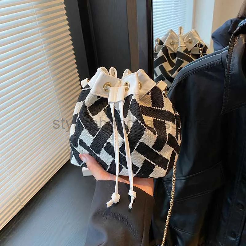 2023 Summer New Style Small Drawstring Purse Bucket Bag Womens Small ...