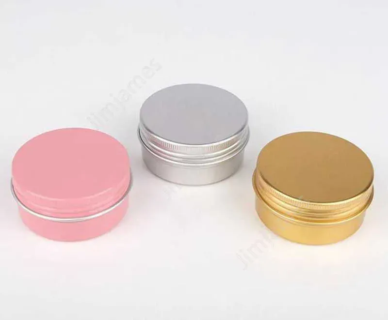 50g Aluminum Tin Jars - Screw Top Metal Containers for Lip Balm, Creams ...
