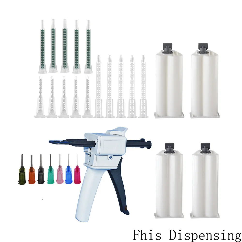 50ML AB Glue Cartridge 2:1 1:1 Manual Dispense Gun For Construction, Transportation, Footwear ...