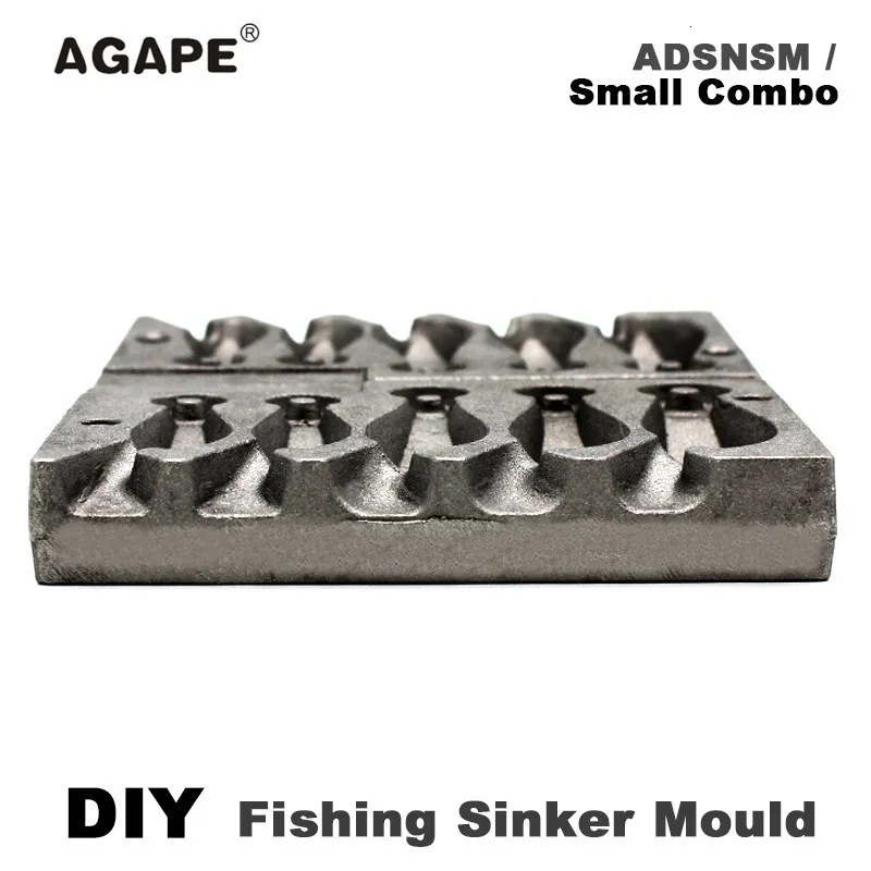 DIY Fishing Sinker Mould Kit - Agape Snapper Sinker Mould Combo 28g, 56g, 84g - 5 Cavity Fishing ...