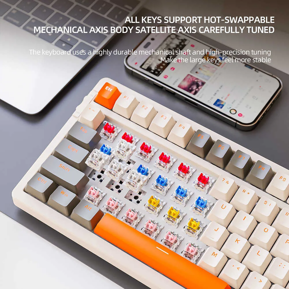 Bluetooth Compatible K96 Mechanical Low Profile Mechanical Keyboard ...