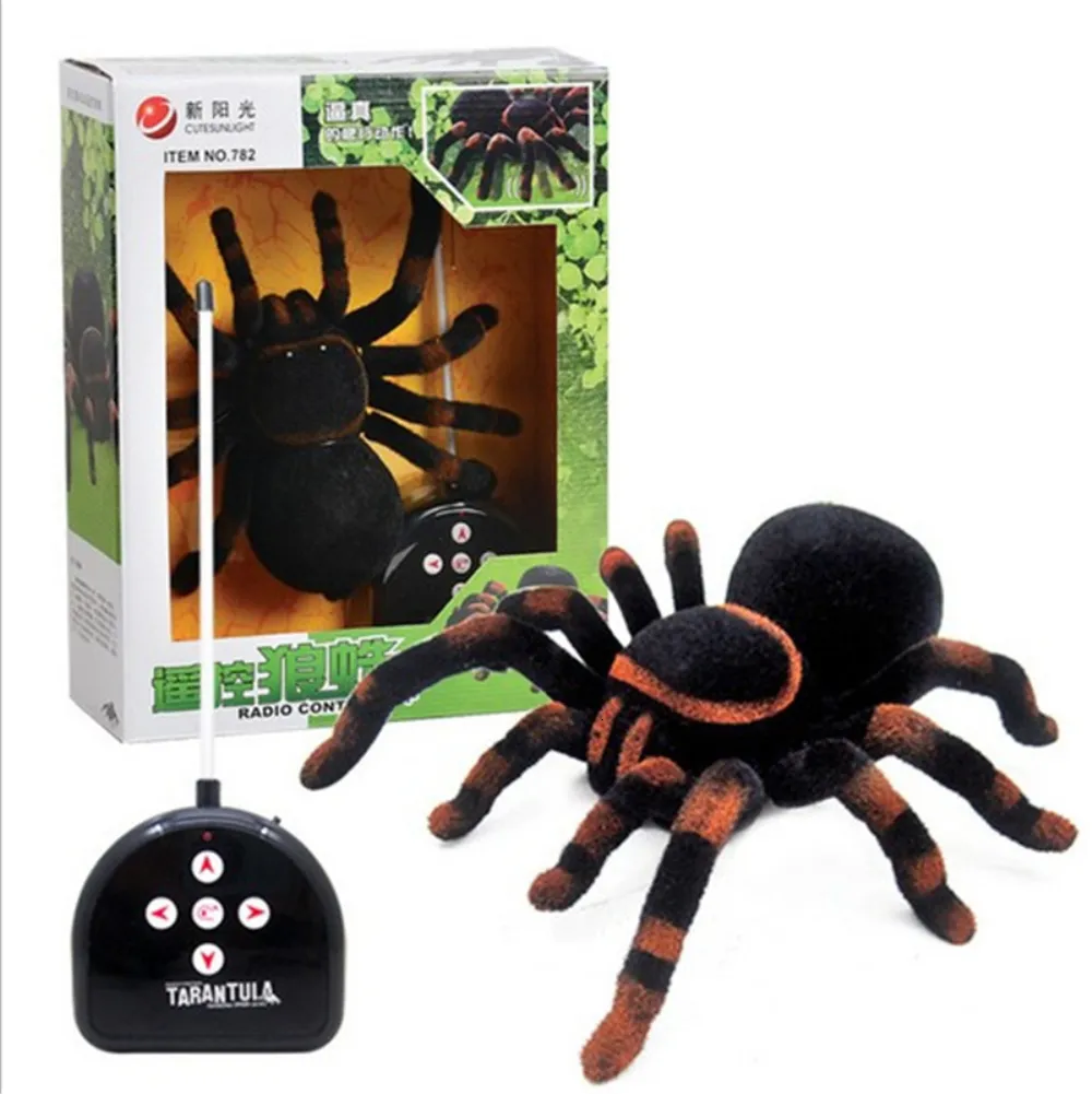 Remote Control Realistic Black Tarantula Spider Toy - 4 Channel ...