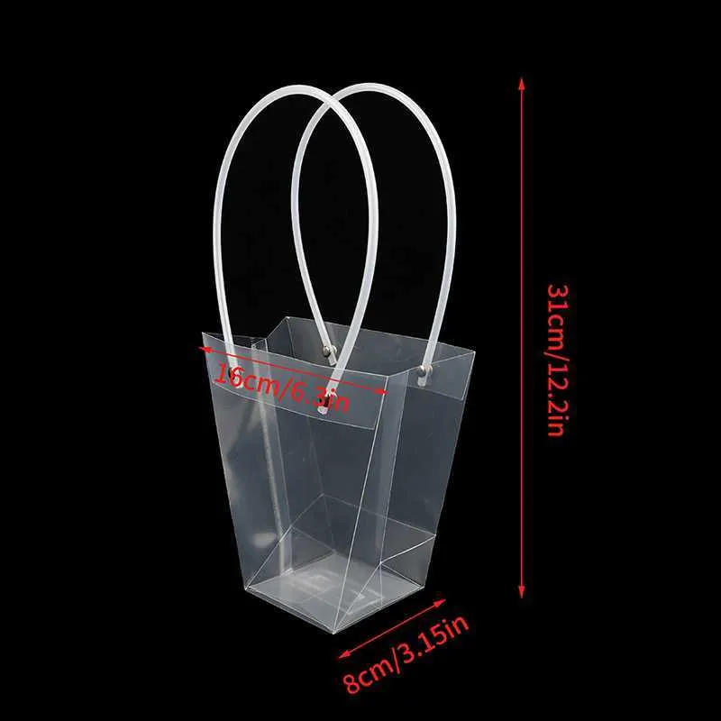 Planters Pots Buah Buket Plastik Tahan Air Bunga Bening Pot Bunga ...